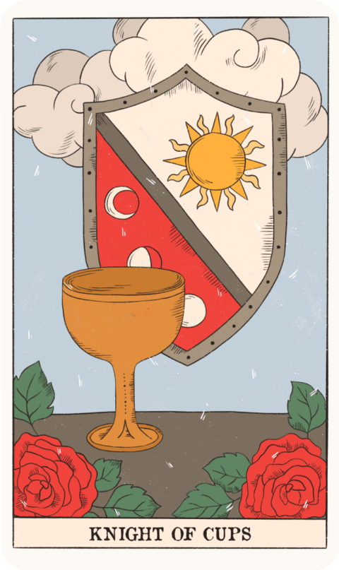 Knight of Cups Tarot card - Lotus Tarot
