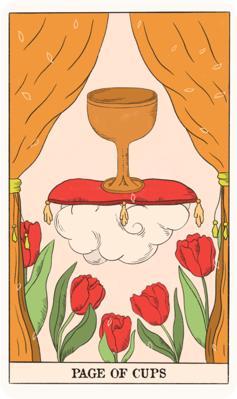 Page of Cups Tarot card - Lotus Tarot