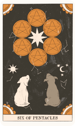 Six Of Pentacles Tarot Card Lotus Tarot