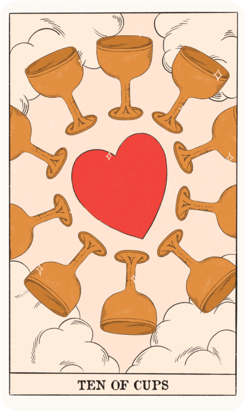 Ten of Cups Tarot card - Lotus Tarot
