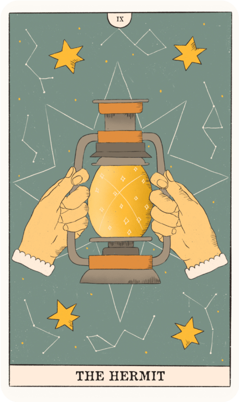 The Hermit Tarot Card - Lotus Tarot